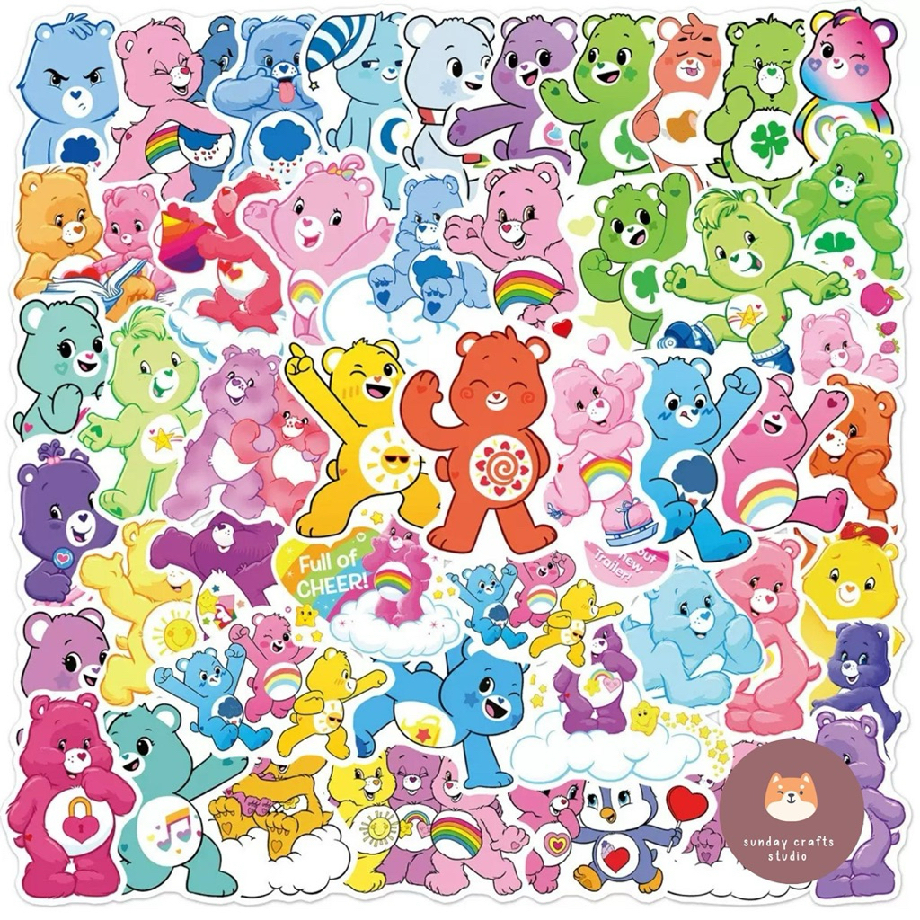 [SG] ️ 50pcs Care Bears Stickers | Shopee Singapore