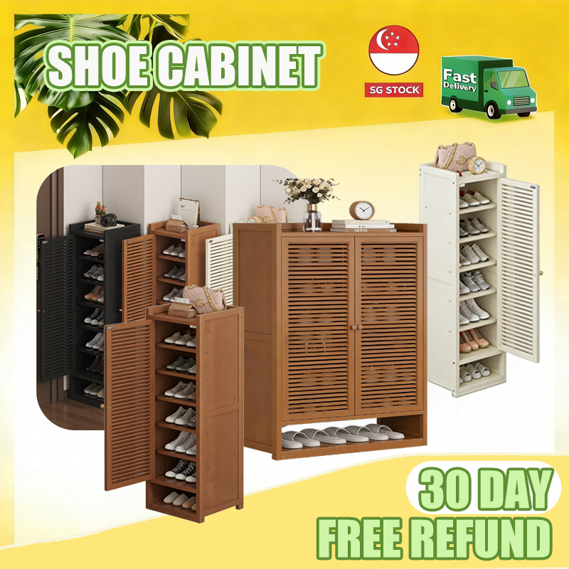 【Singapore delivery】Shoe Cabinet 2026 New Shutter Door Mini Shoe Rack ...