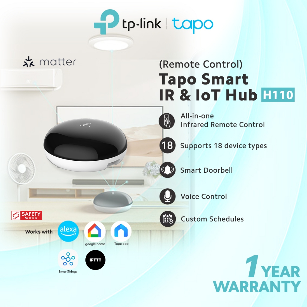 [Remote Control] TP-Link Smart IR & IoT Voice Control Hub Tapo Smart ...