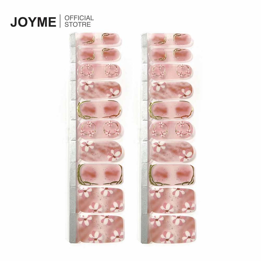 JOYME UV-FREE Gel Nail Sticker 3D Long Stickers Strips 20pcs Waterproof ...