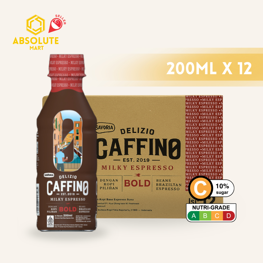 DELIZIO CAFFINO Milky Espresso 200ML X 12 (BOTTLE) | Shopee Singapore