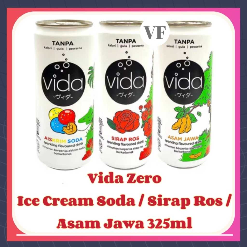 [NEW] VIDA Zero Sugar Sparkling Flavoured Drink Ice Cream Soda / Sirap ...