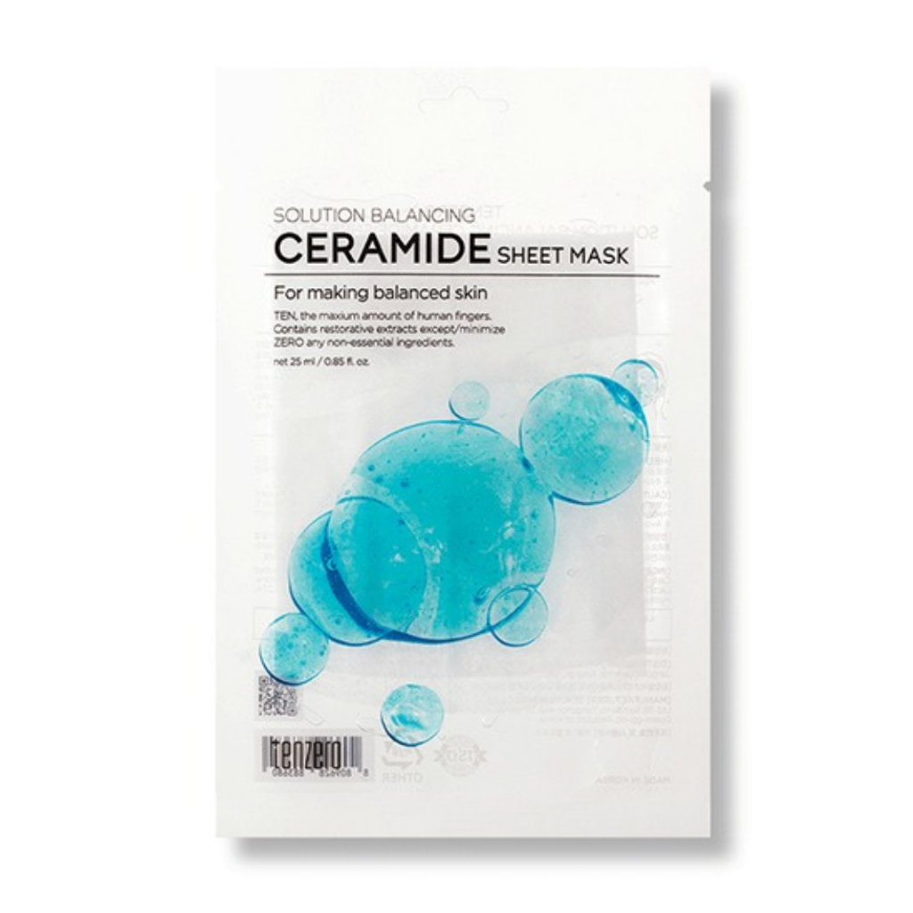 TENZERO Solution Balancing Ceramide Sheet Mask (10EA) (Made in Korea ...