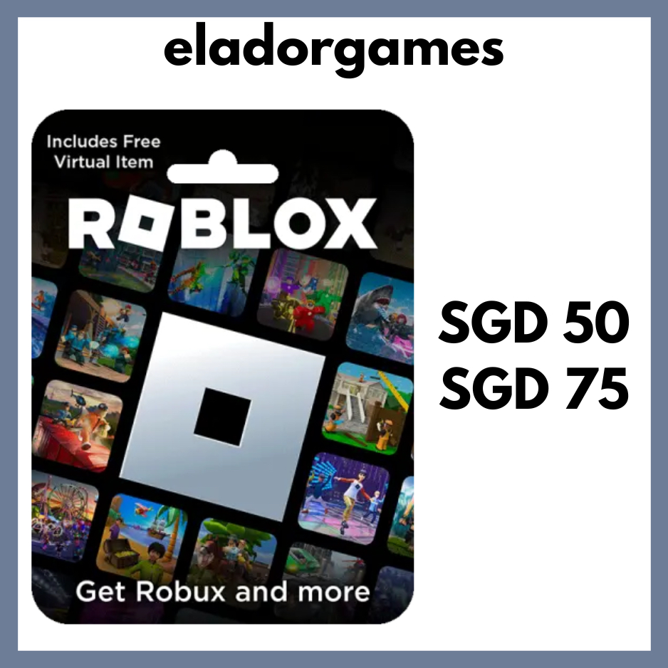 [SG] Roblox Robux Gift Card Digital Singapore SGD 50 75 | Shopee Singapore