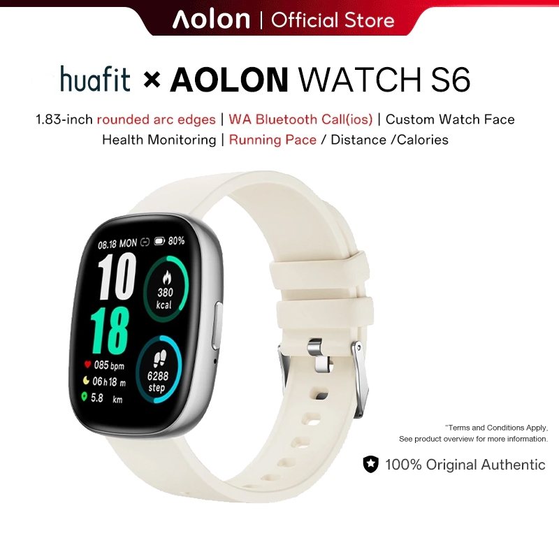 Aolon x Huafit S6 Smart Watch WA Bluetooth Call Sport Modes Sleep ...