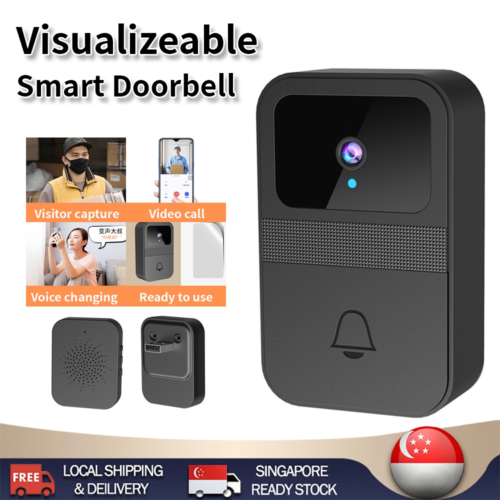 【READY STOCK】Smart Wireless Doorbell Viewer Night Vision Monitors HD ...