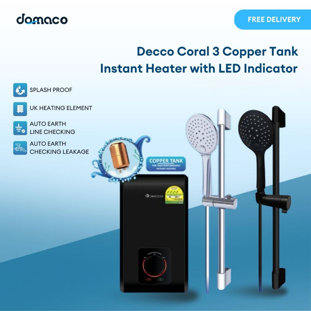 [PROMO INSTALL] Decco Coral 3 Copper Tank Instant Heater with LED ...