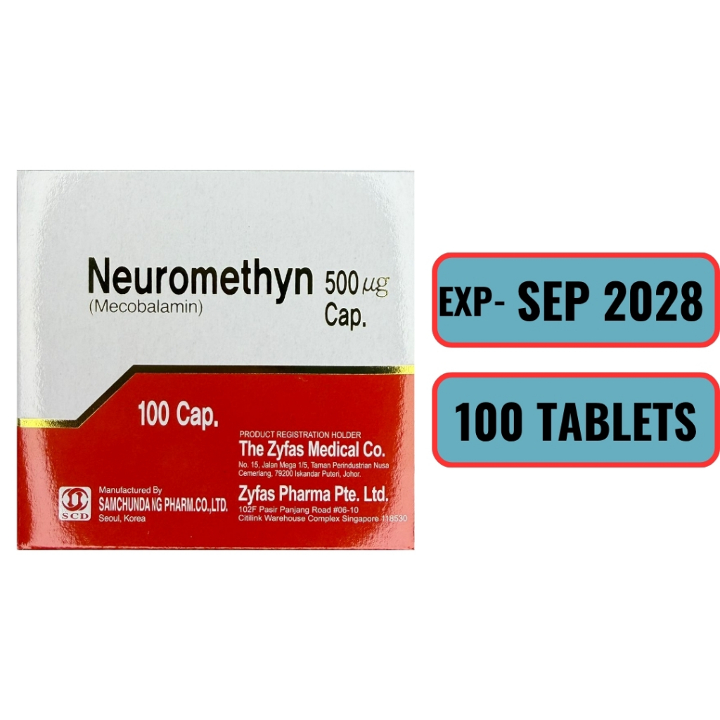 Neuromethyn 100s Cap 500mcg Mecobalamin Vitamin B12 Nerve Neurobion ...