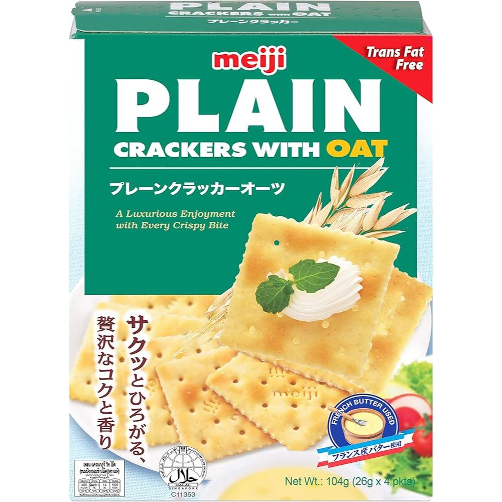 MEIJI PLAIN CRACKERS OATS(BOX)104G | Shopee Singapore