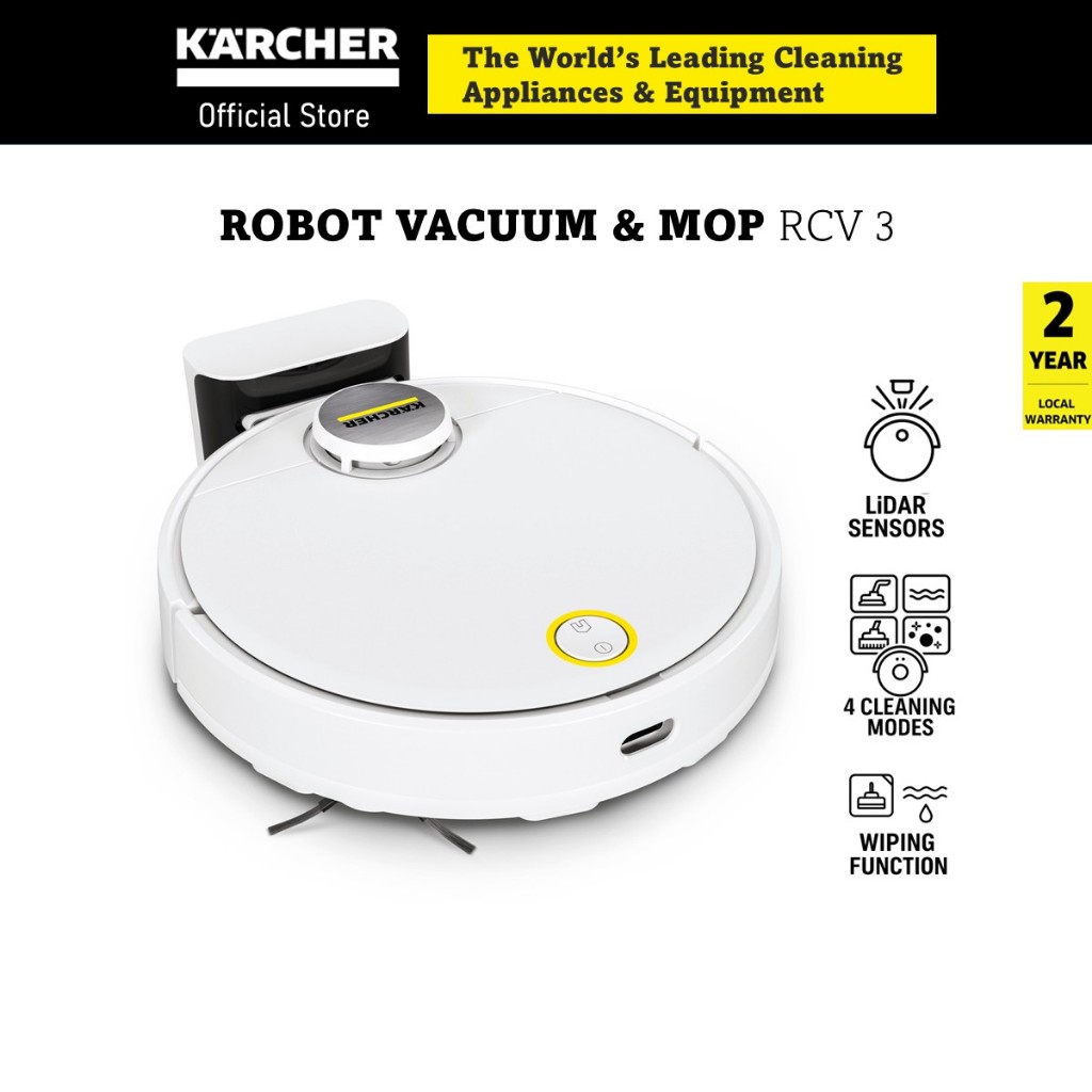 KARCHER Robot Vacuum Cleaner RCV 3 with wiping function | Shopee Singapore