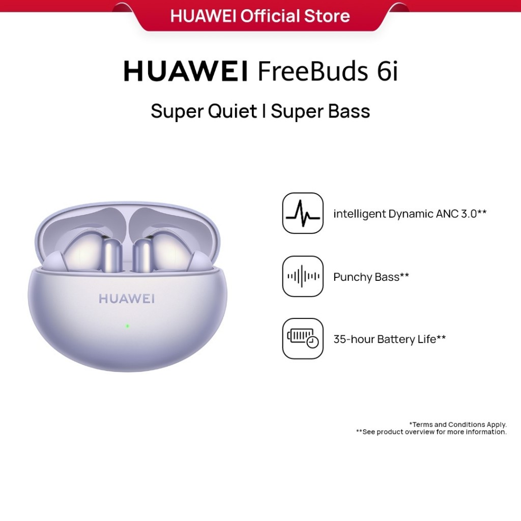 [Giveaway Only] HUAWEI FreeBuds 6i | Earphone| Intelligent Dymaic ANC ...