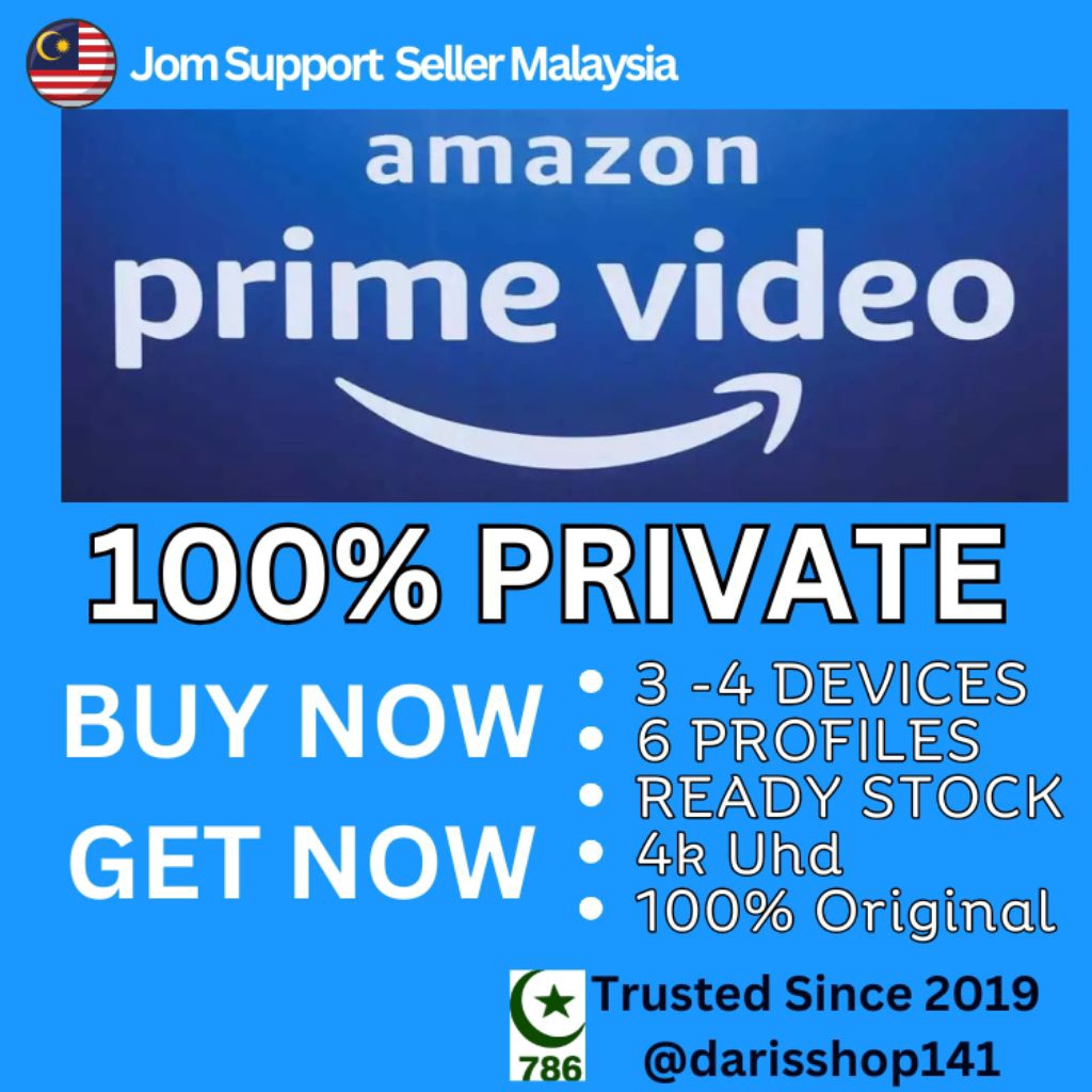 {PRIVATE} AMAZON PRIME VIDEO SG/MY/INDIA/USA/INDONESIA | Shopee Singapore