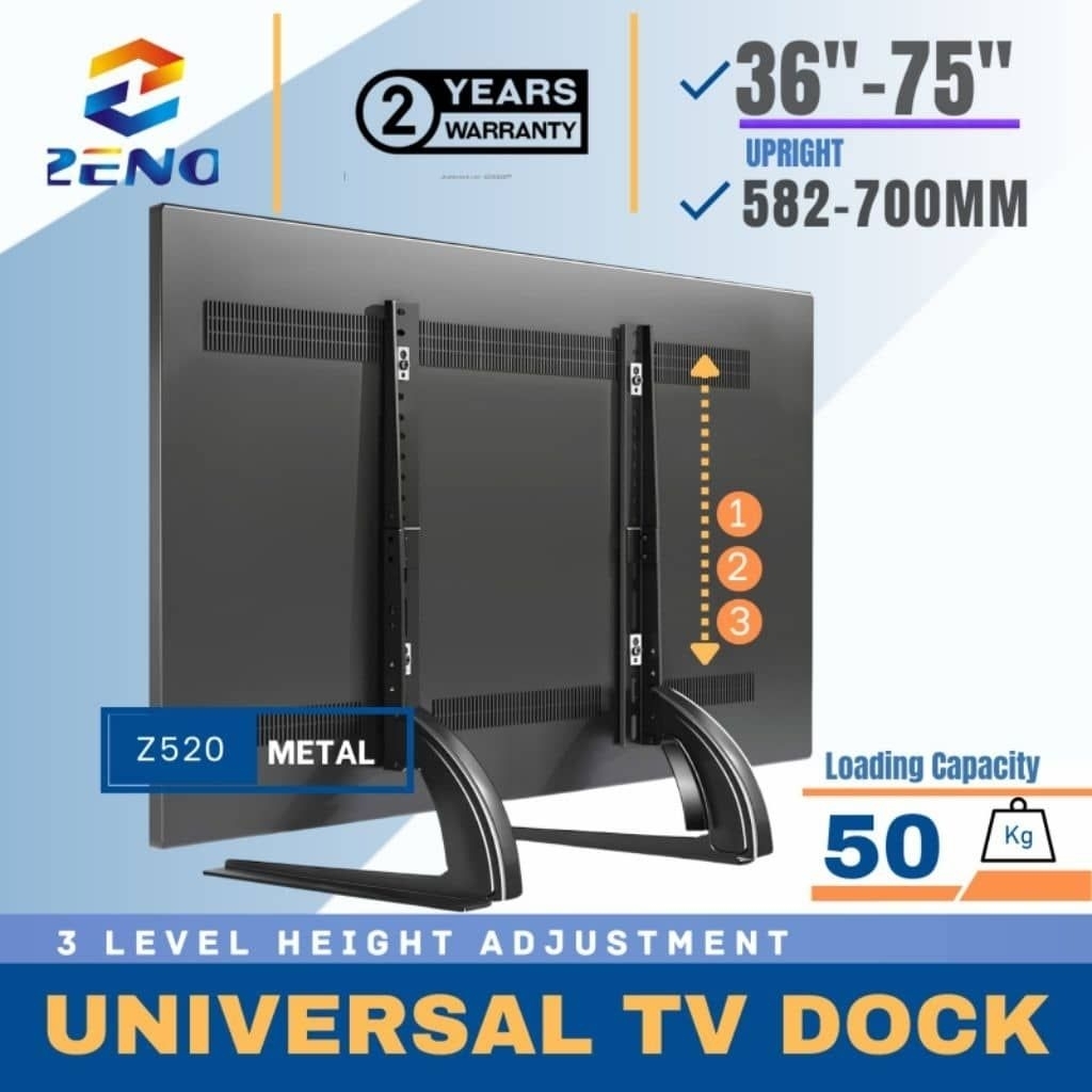 Zeno Z520 32"-75" Universal Table Top TV Stand Mount for 32 36 40 42 43 ...