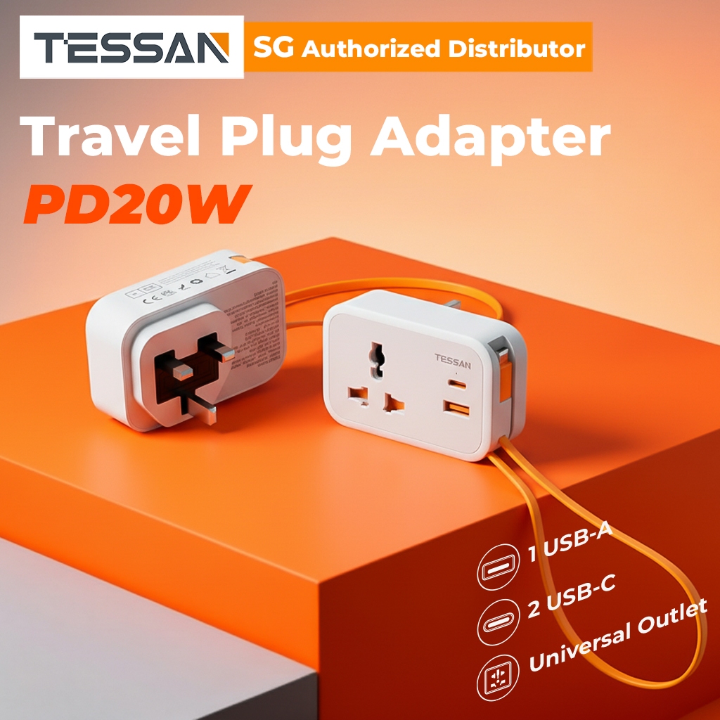TESSAN - PD 20W Universal Socket Multi Plugs Cable Extension Socket ...