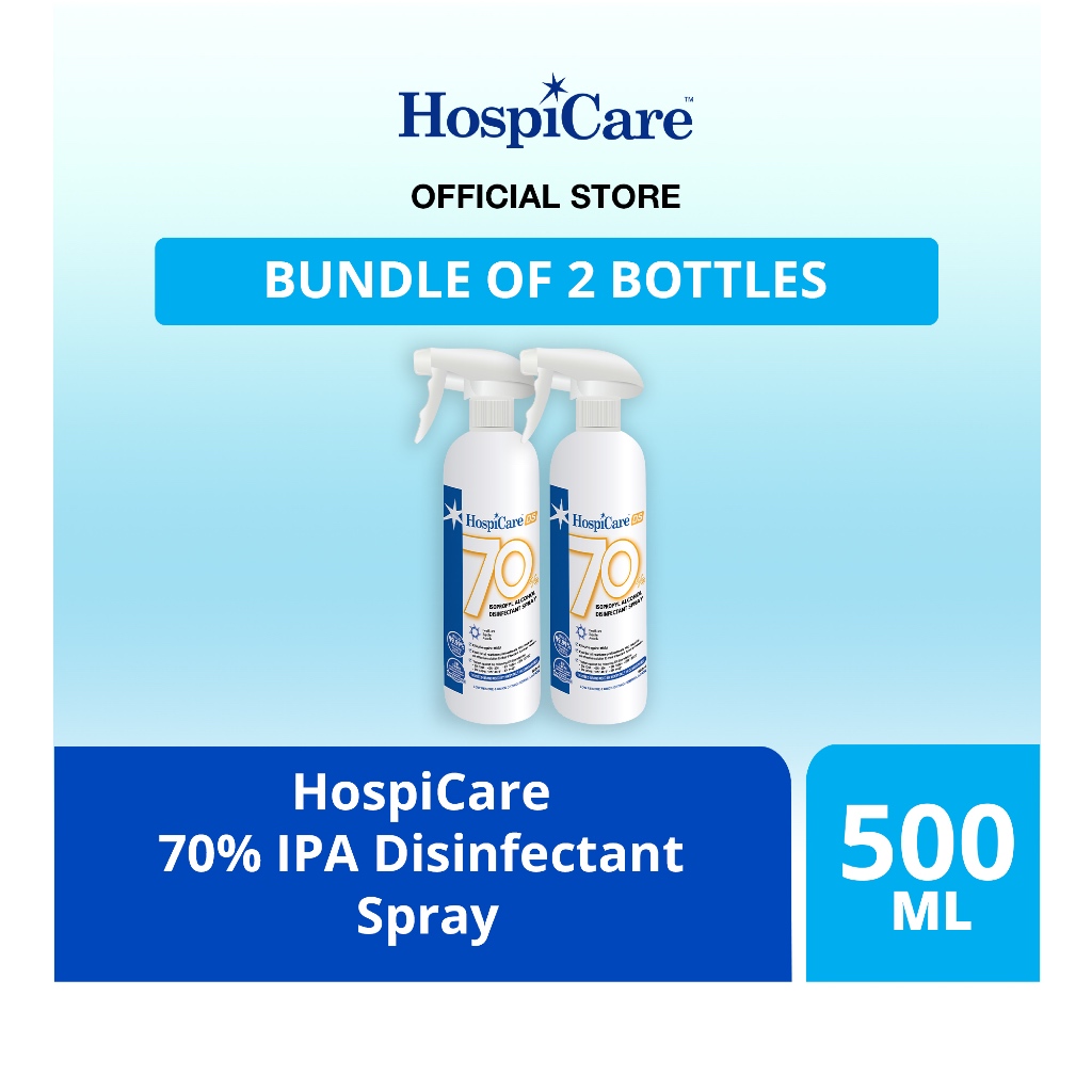 HospiCare Alcohol 70% IPA Disinfectant Spray 500ml | Shopee Singapore