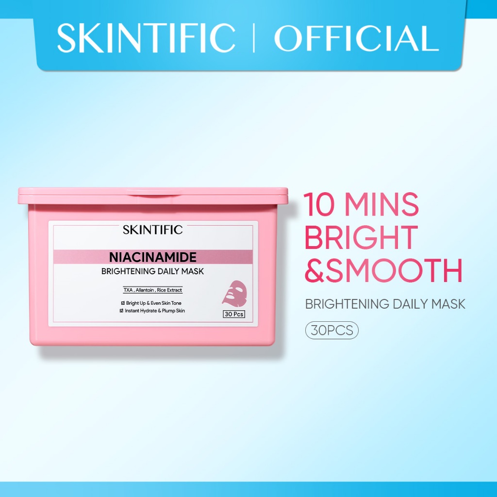 [NEW] SKINTIFIC Niacinamide Brightening Mask Face Daily Mask Centella ...