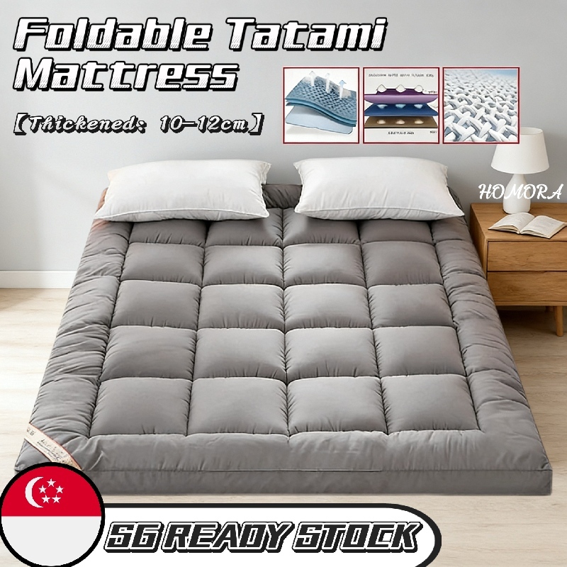 [SG STOCK]Foldable Tatami Mattress with Feather Velvet Fill Thick Anti ...