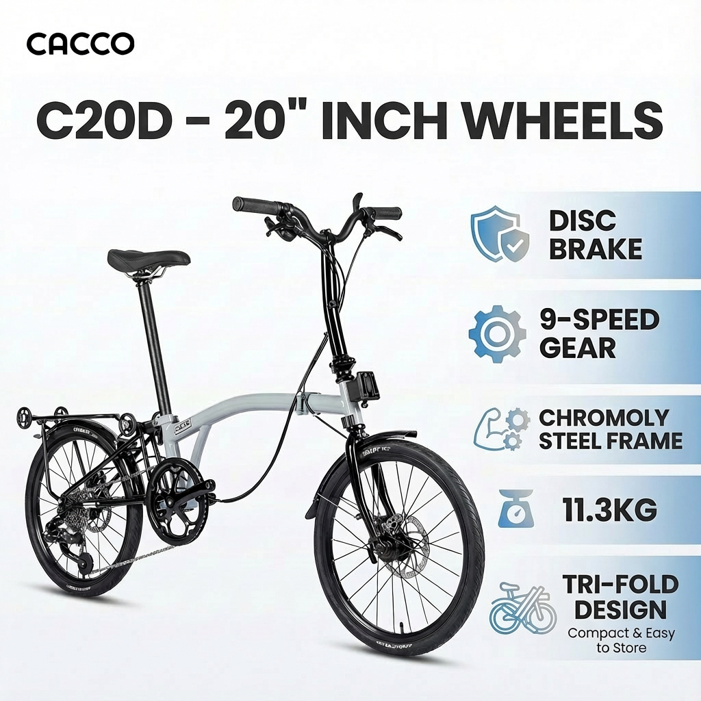 Cacco folding bike | Foldable bike | foldable bike - C20D - Trifolding ...