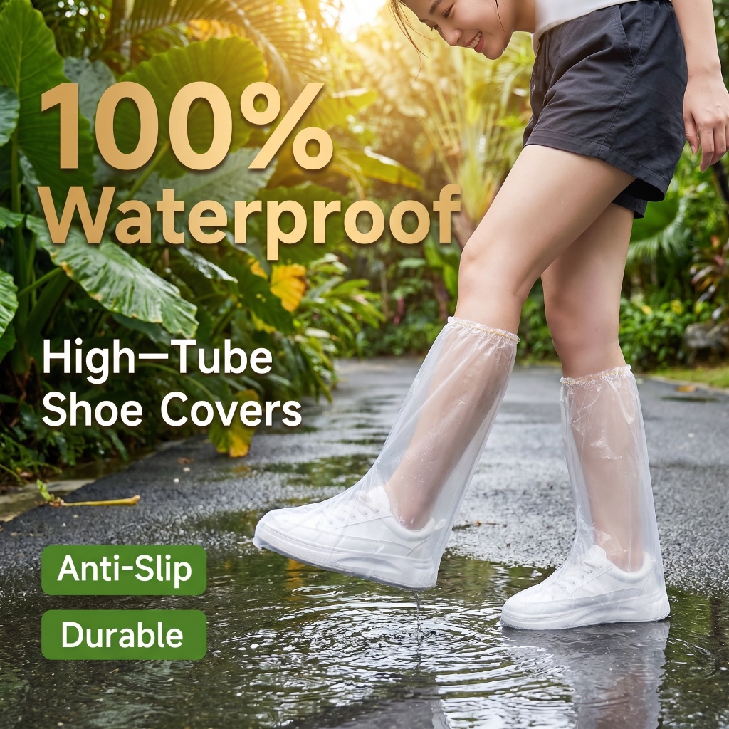 Disposable Waterproof Long Shoecover Transparent | Reusable Outdoor ...
