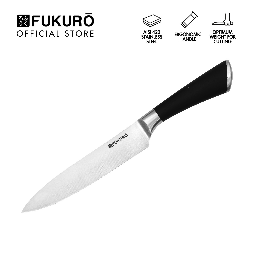 Fukuro Stainless Steel Chef Series Knife 8" / Kitchen Utensils | Shopee ...
