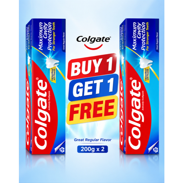 【Colgate】 Great Regular Flavor Toothpaste 200g Buy 1 Get 1 Free Fresh ...