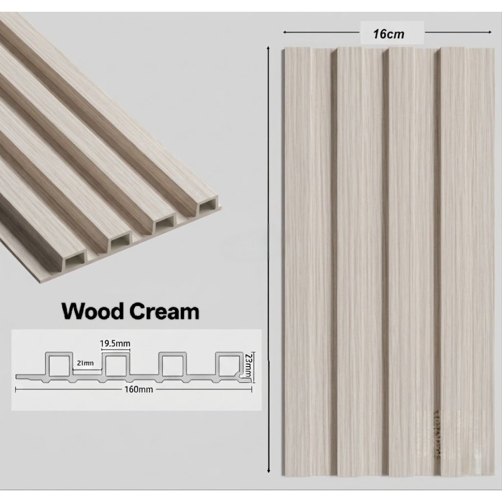 [SG Stock] Bamboo fiber PVC fluted wall panel | Shopee Singapore