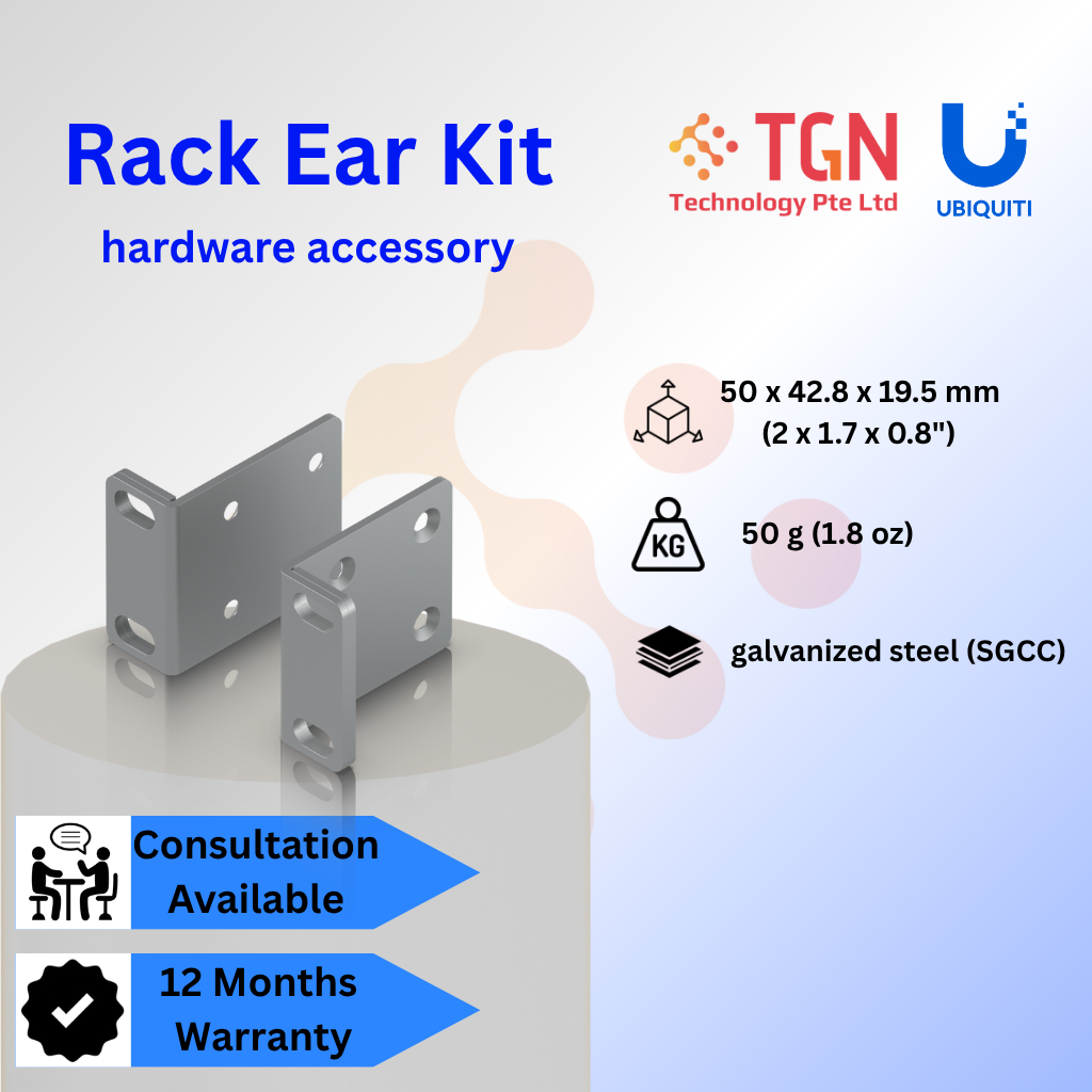 Ubiquiti UACC-Rack-Ear - Rack Ear Kit (1U Only) | Shopee Singapore