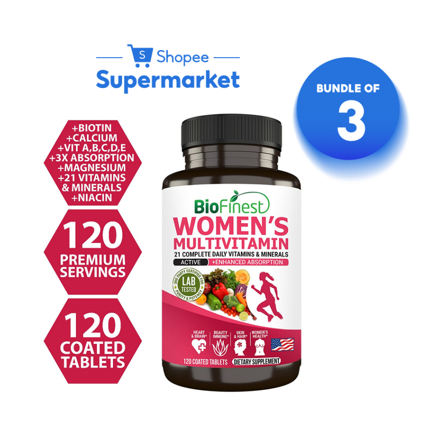 [Bundle of 3] Biofinest Women s Multivitamin Supplement - Vitamins A B ...