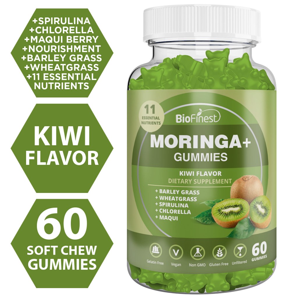 Biofinest Moringa+ Gummies – Barley Grass Wheatgrass Spirulina ...