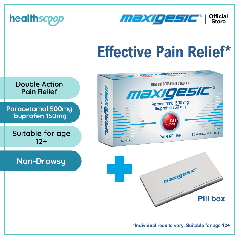 Maxigesic Double Action 20’s | Pain Relief Tablet | Fever, Headache ...