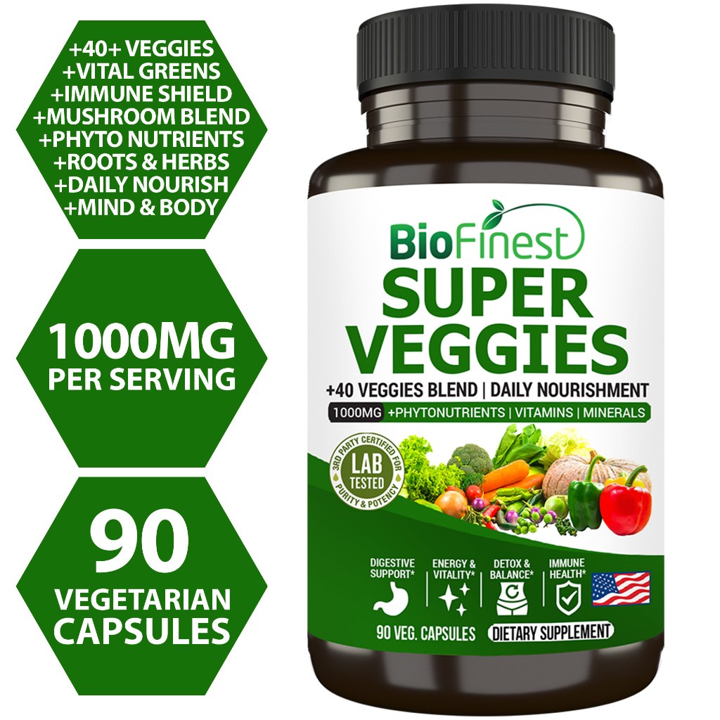Biofinest Super Veggies - 40+ Superfood Greens Vegetable Mushrooms ...