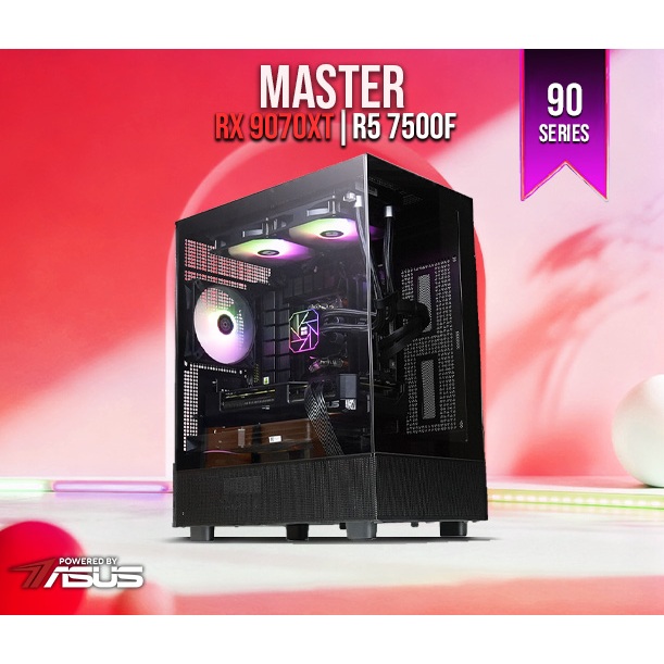 INVADER MASTER M50 | RX 9070XT | Ryzen 5 7500F GAMING DESKTOP | Shopee ...