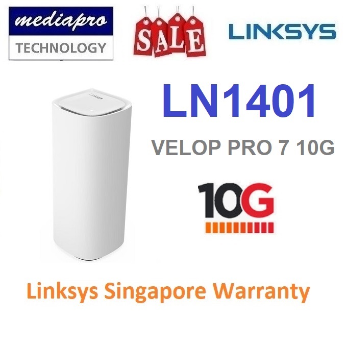 Linksys LN1401 1-pack Velop Pro 7 with 10G Internet & 4 x 2.5G Lan Port ...
