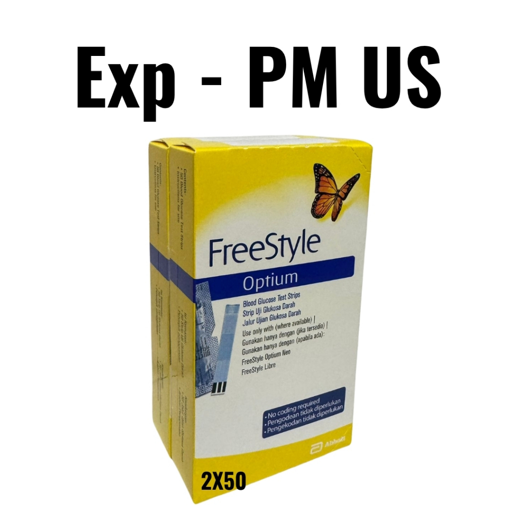 Freestyle 100's Optium Neo Test Strip Glucose Test Strip Lancet Blood ...