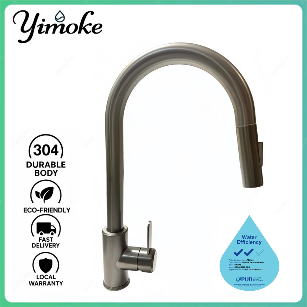 Pull-Out Kitchen Faucet | Hot & Cold Mixer Tap with Flexible Hose ...