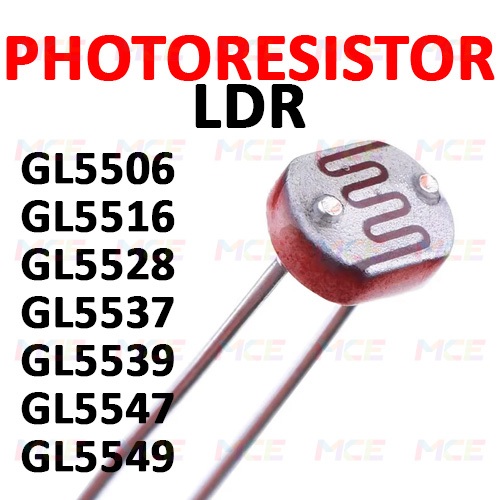 GL55 Series Photoresistor LDR Light Dependent Resistor 5506 5516 5528 ...
