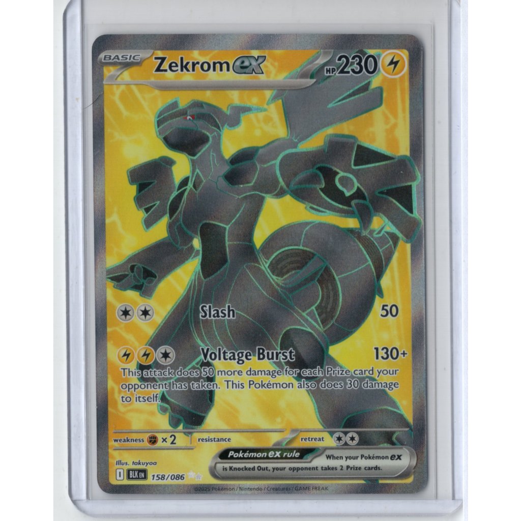 Pokemon Card Englissh Black Bolt 2025 Zekrom Ex 158/086 | Shopee Singapore