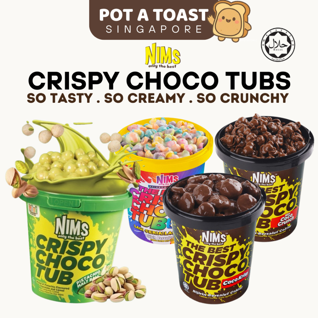 NIMS Crispy Chocolate Choco Tub 270g - 300g - Milk Choco Dark Choco ...