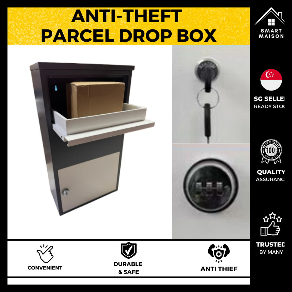 【Free Installation】ANTI-THEFT PARCEL DROP BOX (Delivery drop box ...