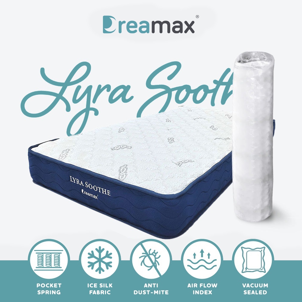 (DREAMAX) LYRA SOOTHE Cooling Pocket Spring Mattress / 8 Inch / Cooling ...