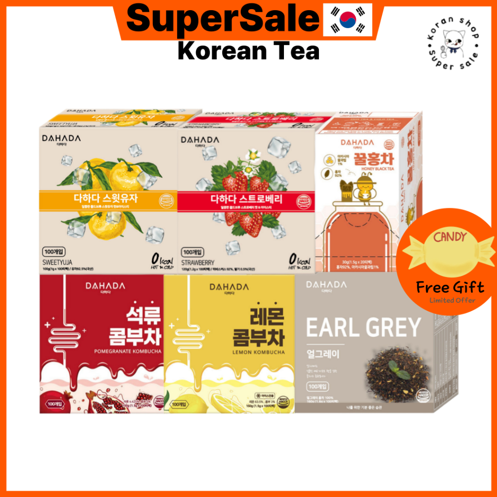 [DAHADA] Korean Tea Bags (20T / 100T) | Citrus & Fruit Herb Tea Set ...