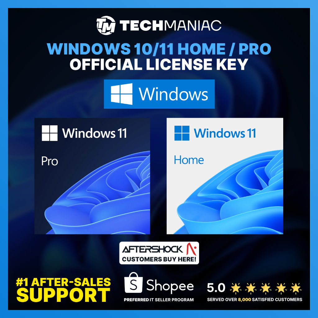 Genuine Microsoft Windows 11 Pro Home and 10 Home Professional ...