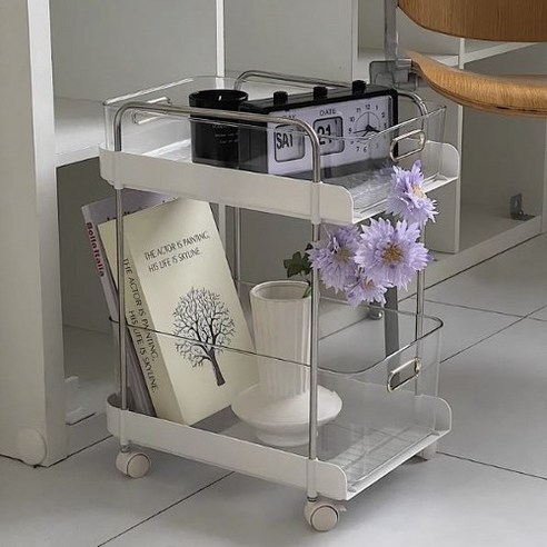 Layers Acrylic Trolley Cart Moving Utility Cart With wheels Metal Multi ...