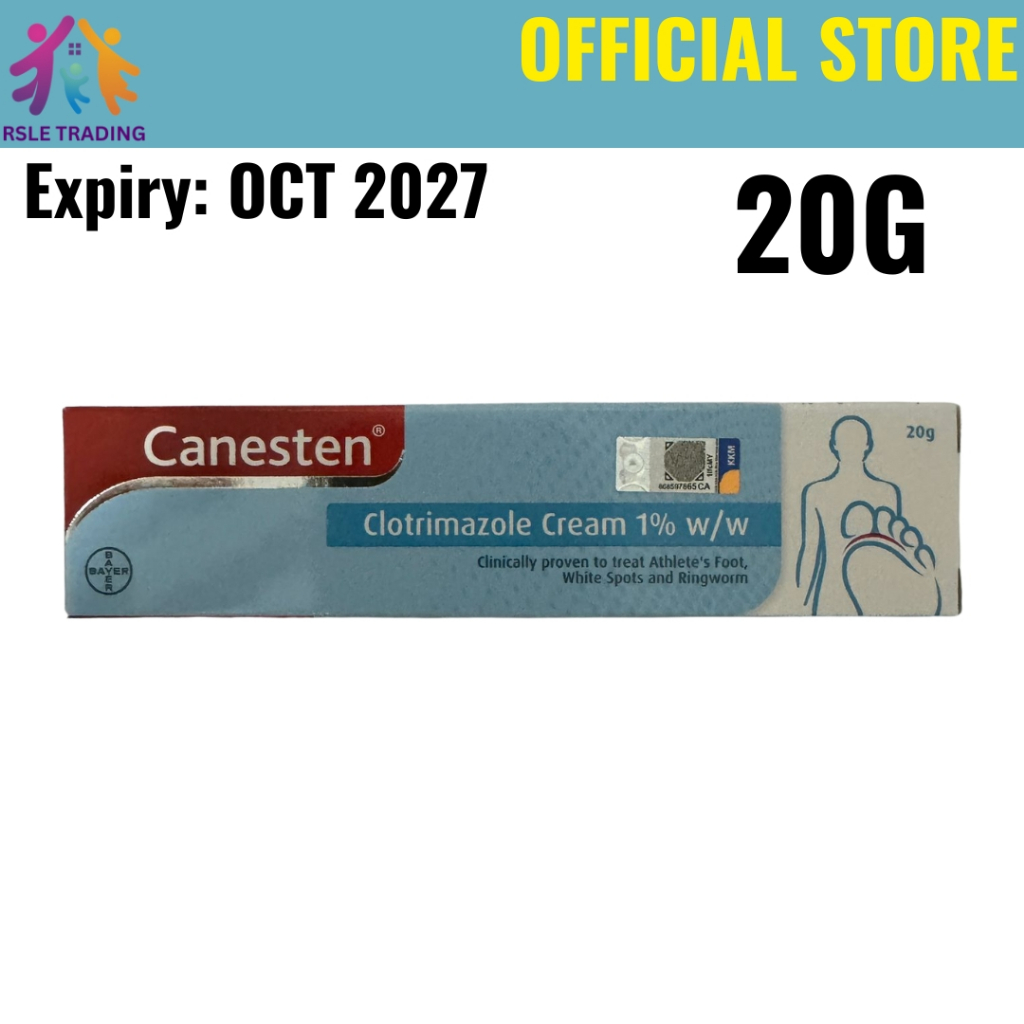 Canesten Cream 20G 1% Antifungal Cream for Ringworm White Spot Athletes ...