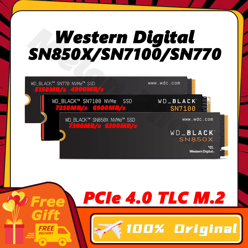 Western Digital SN850X / SN7100 / SN770 Western Digital SSD 1TB 2T M.2 ...