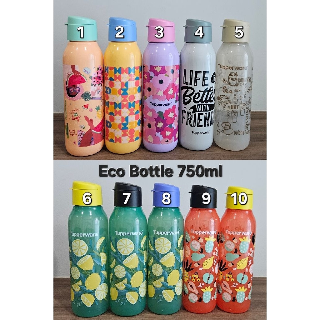 Tupperware Eco Bottle 750ml Flip Top (1) Limited pcs | Shopee Singapore