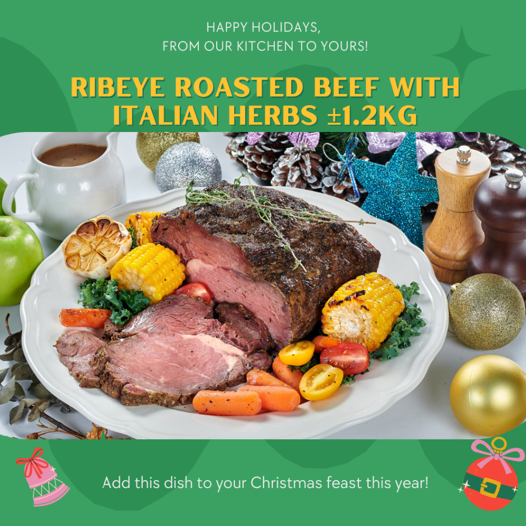 [Christmas] Ribeye Roasted Beef with Italian Herbs +- 1.2kg with Brown ...