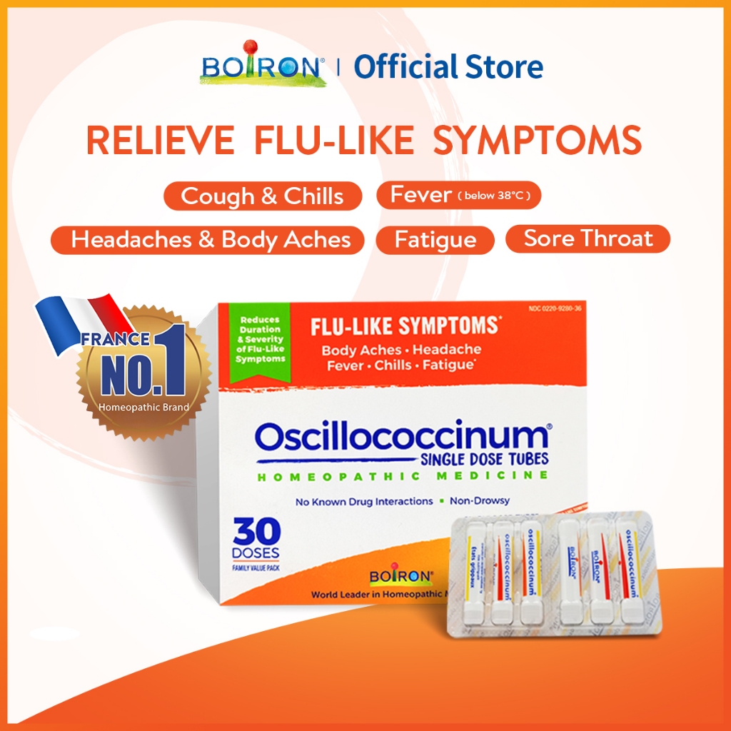 Boiron Oscillococcinum - For Cold and Flu Symptoms, Cough and Fever ...