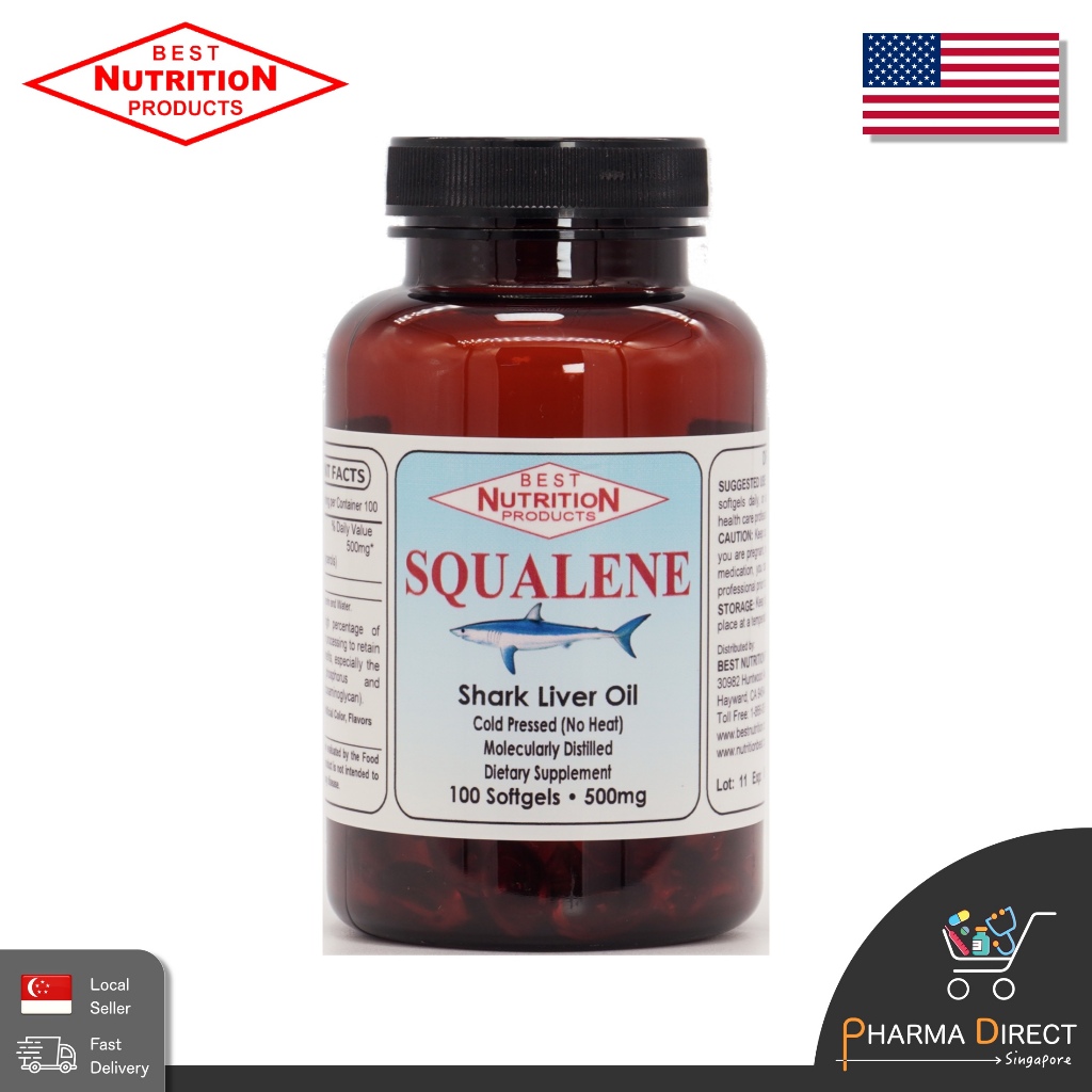 Best Squalene Shark Liver Oil Cold Pressed Molecularly Distilled 100 ...