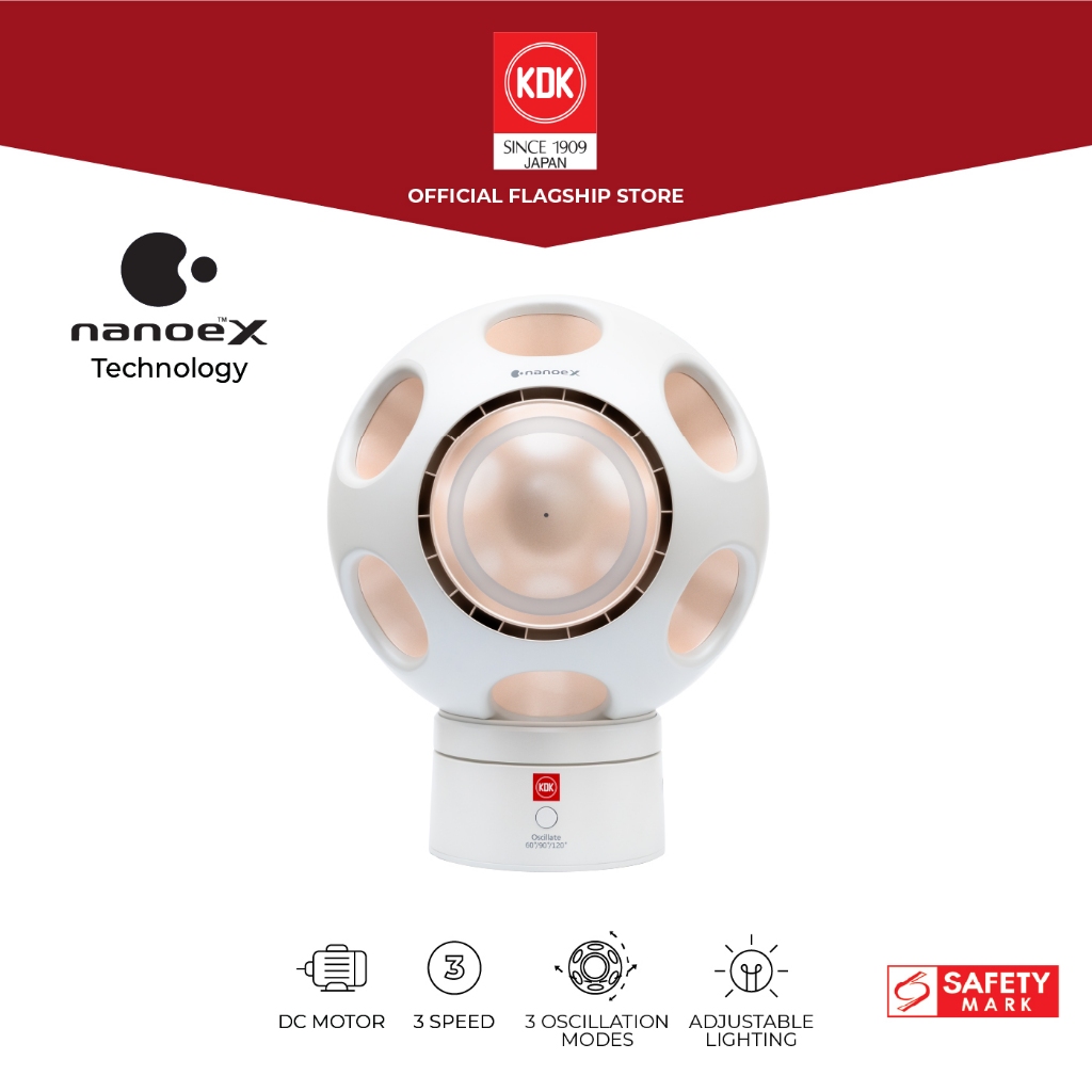 KDK AM50ZS DC Motor Bladeless Air Purifying Ball Fan with nanoe® X Technology | Shopee Singapore